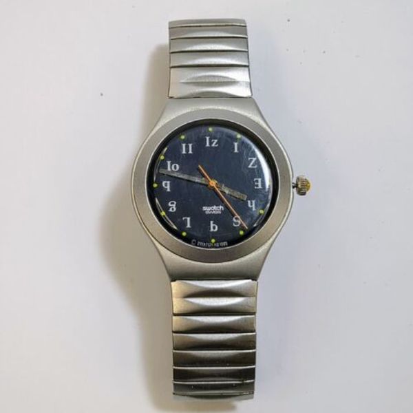 Swatch Irony Watch "Crazy Alphabet" Aluminum YGS1004 Vintage 1990s 90s ...