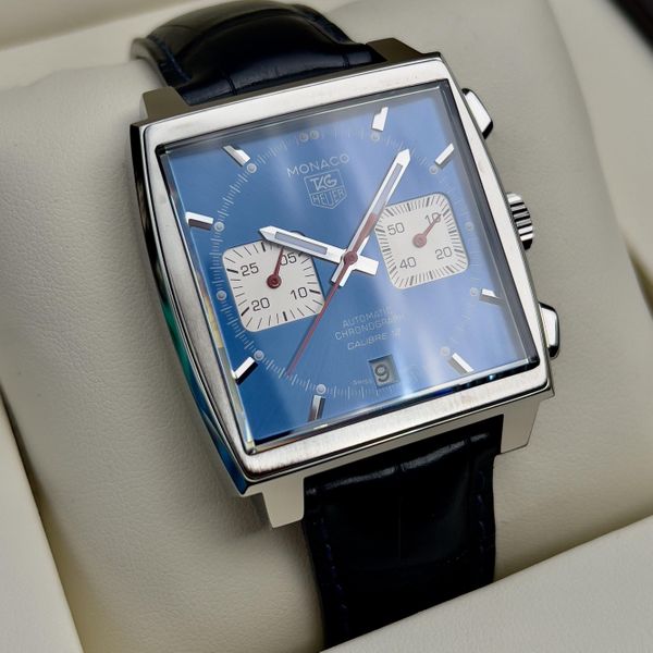 [WTS] 2021 Tag Heuer Monaco “Walter White” 39mm Blue Dial Leather Strap ...