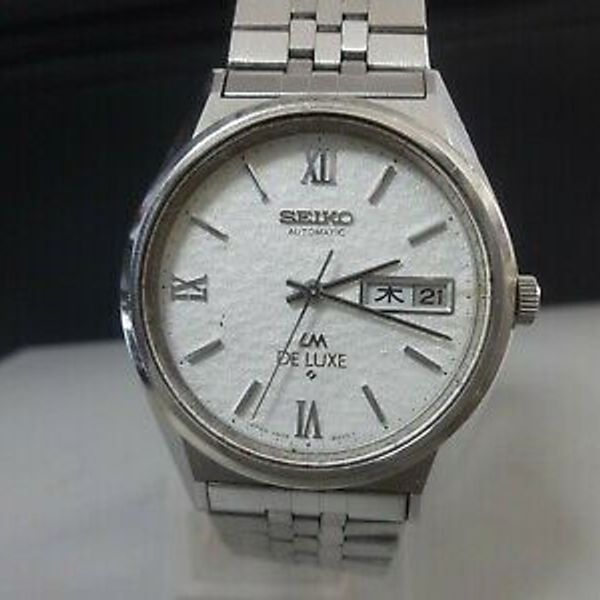 Vintage 1975 SEIKO Automatic watch [LM DE LUXE] 5626-8160 Original band ...