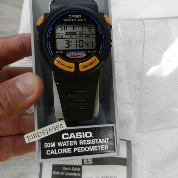 NEW! Casio Work Out Watch Rare Vintage Running Man Jog & Walk JC-10 Cal ...