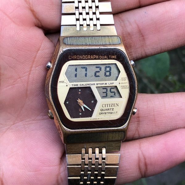 Vintage Citizen 41-9028 ANA-DIGI Chronograph Men's Watch Used As A ...