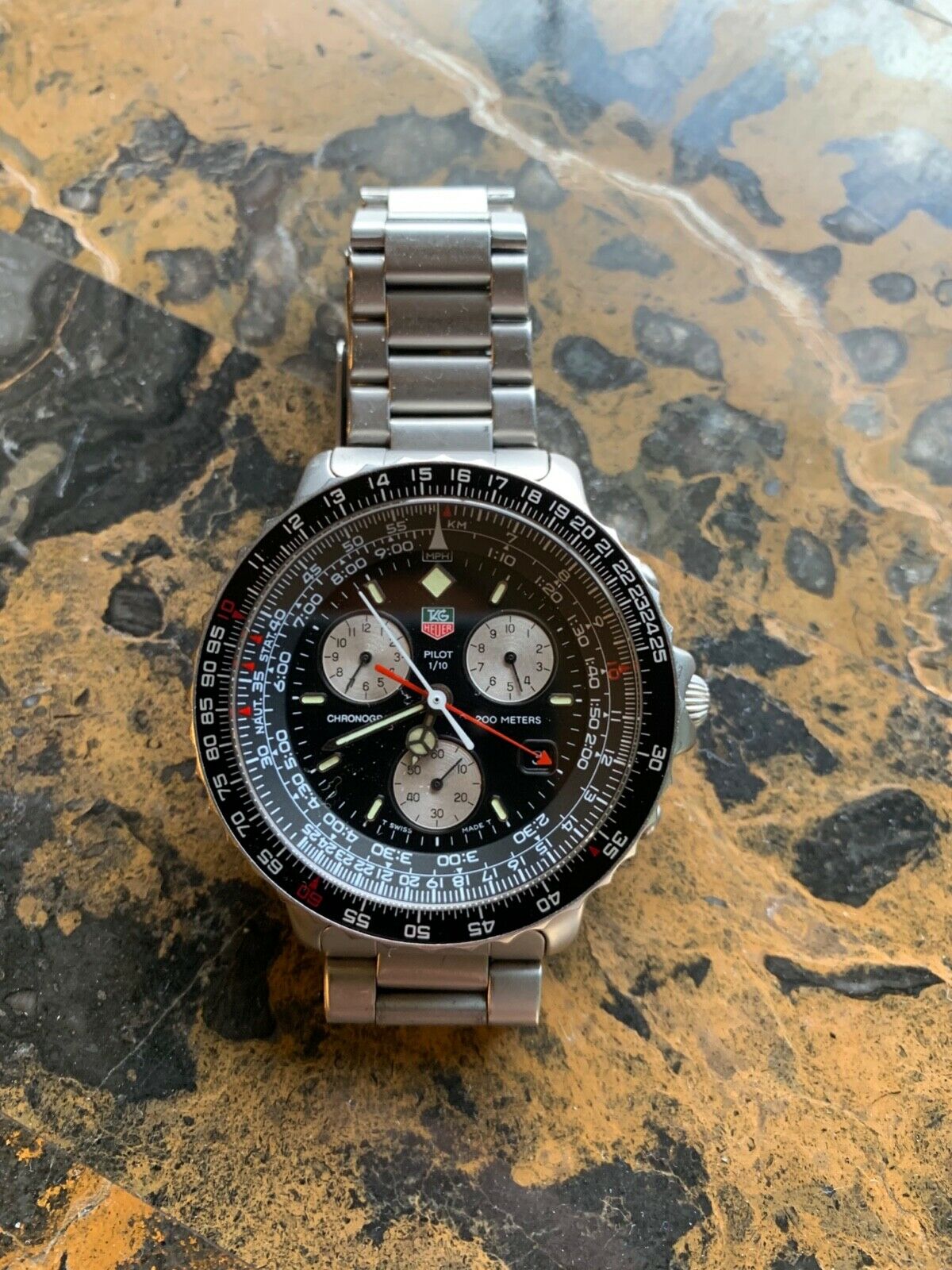 TAG Heuer Pilot Chronograph Date Tachometer - 530.806 | WatchCharts ...