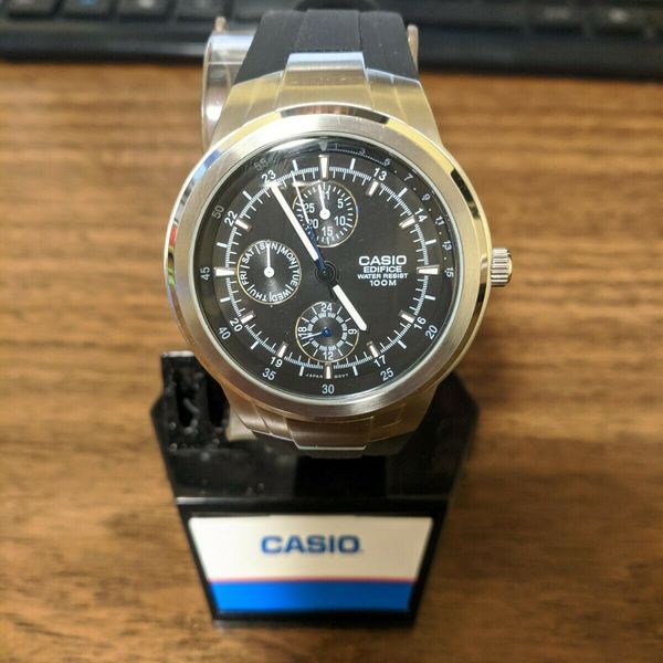 Casio Men's EF 305 watch 100m WR Chronograph dial | WatchCharts