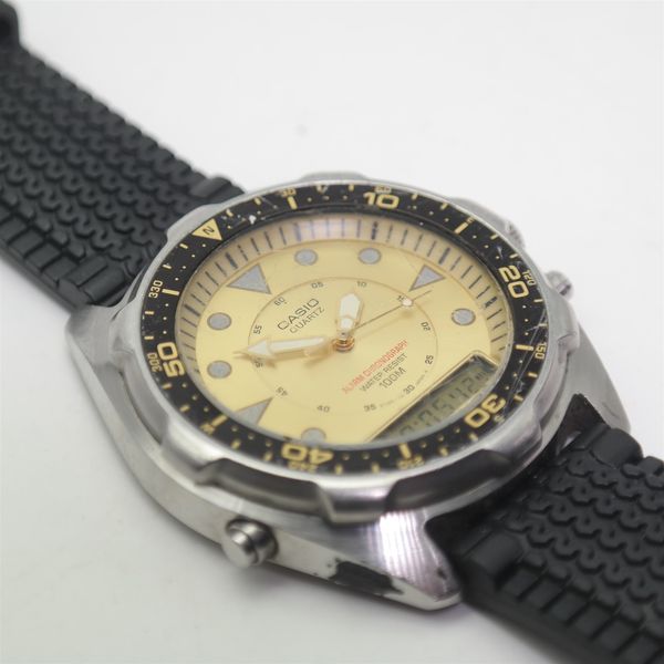 Vtg CASIO 358 AMW 320C Sports Diver Men's 45mm watch Japan (READ ...