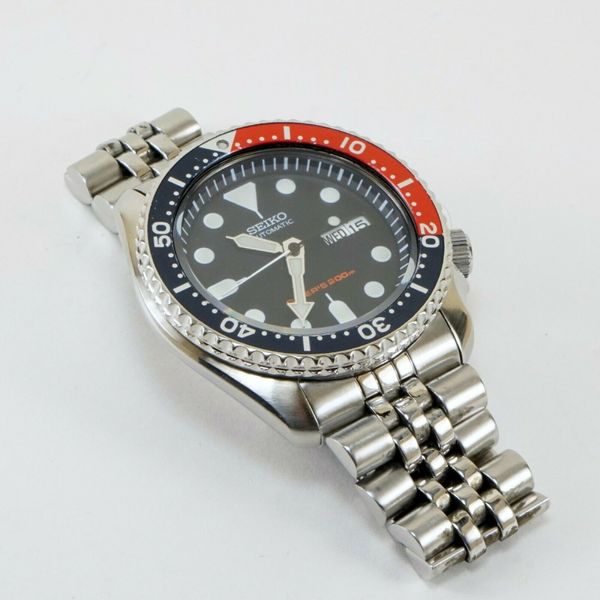 Seiko Divers Watch 200 Meter Automatic Pepsi Bezel Silver Jubilee ...