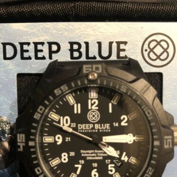 Deep Blue DayNight Guardian Automatic Dive Watch With Tritium And PU ...