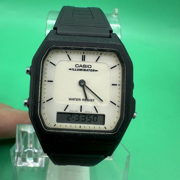 Rare Vintage Casio AQ-51 Watch Dual Screen Alarm Chrono Illuminator ...