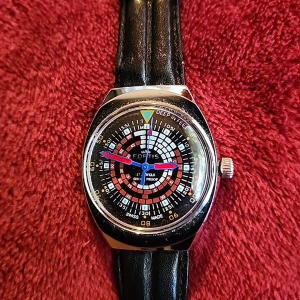 Fortis Divers Watch Mens 1970s Vintage Marine Master ? Old Watches Mens ...