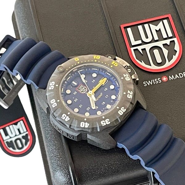 New Luminox Scott Cassell Deep Dive 45mm Navy Blue 300M Watch Bezel ...