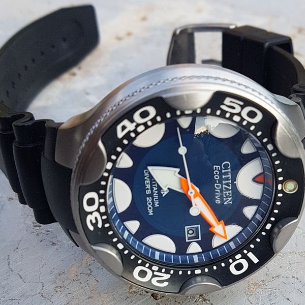 Citizen ‘ORCA’ Eco Drive solar powered Titanium divers watch, 200m ...