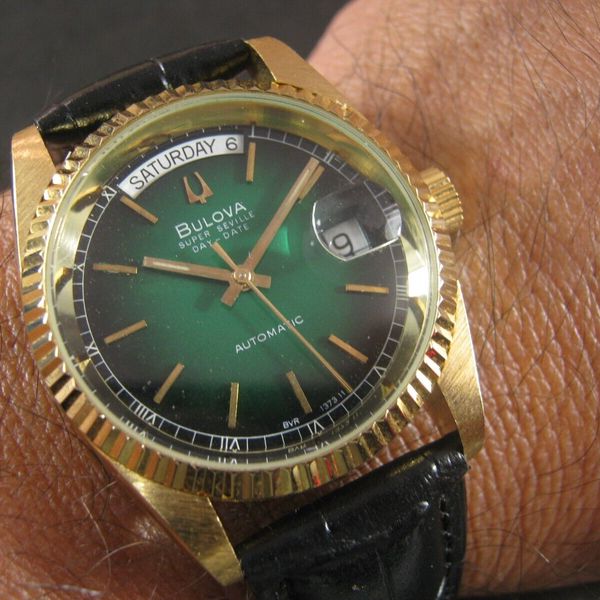 Classic BULOVA SUPER SEVILLE Automatic Date Men's Serviced A1-Condition ...