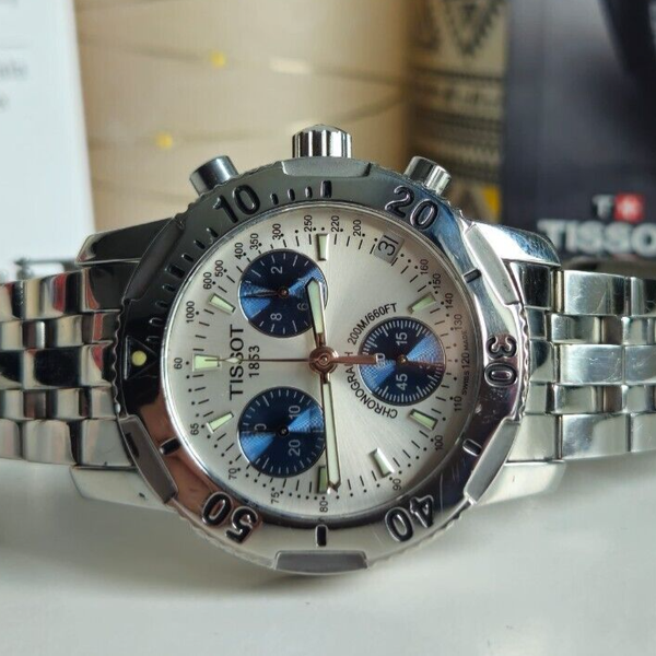 Men's Tissot PRS 200 Panda blue Dial, Pre-owned , Rare SWISS watch ...