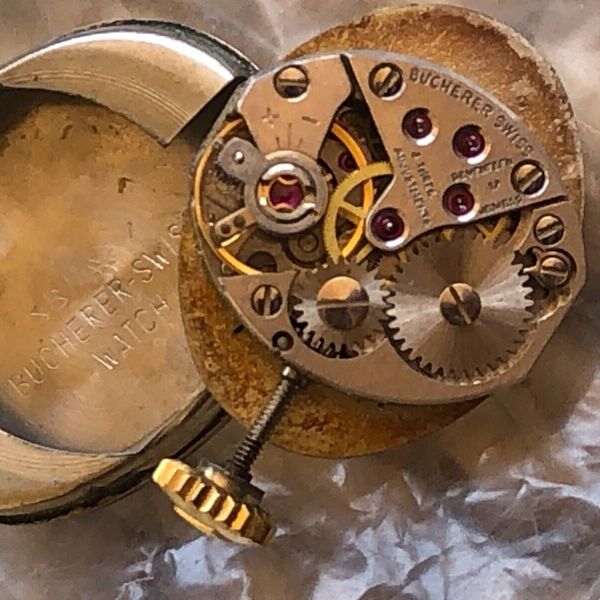 Vintage WATCH DIALS / MOVEMENTS LOT (20+) Bucherer Elgin Hamilton Gruen ...