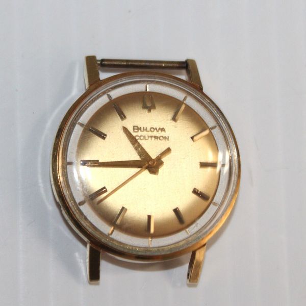 Vtg BULOVA 18k Solid Yellow Gold Accutron M4 35mm Watch Works FAST FREE ...