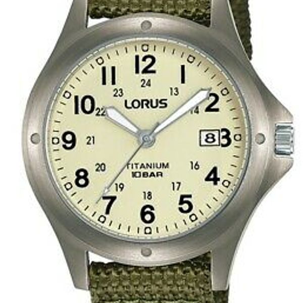 Lorus Gents Military Titanium Watch RG877CX9 (formally RXD425L8) NEW ...