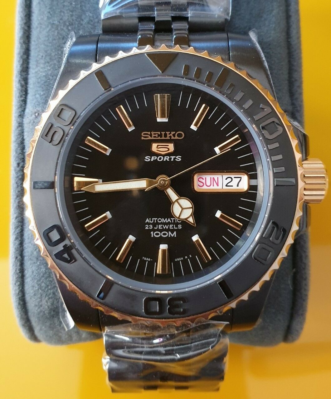 Seiko Black and Gold Yachtmaster Mod with NH35 movement | WatchCharts ...