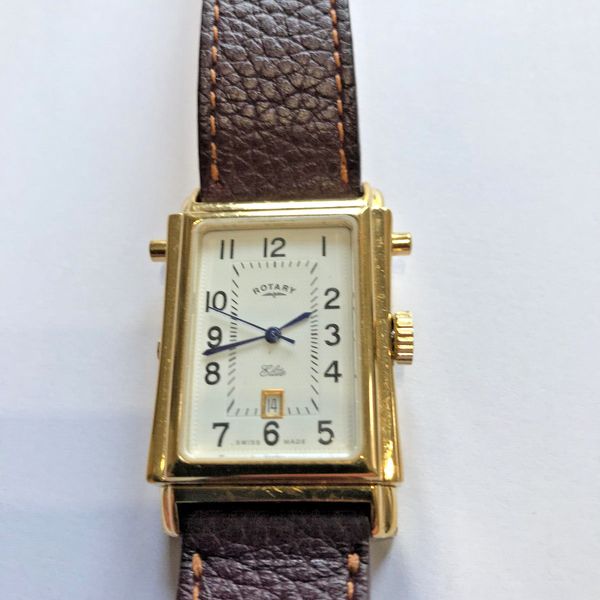 Rotary Elite Reverso Reversible Gents Tank Watch in Rotary Box. with ...