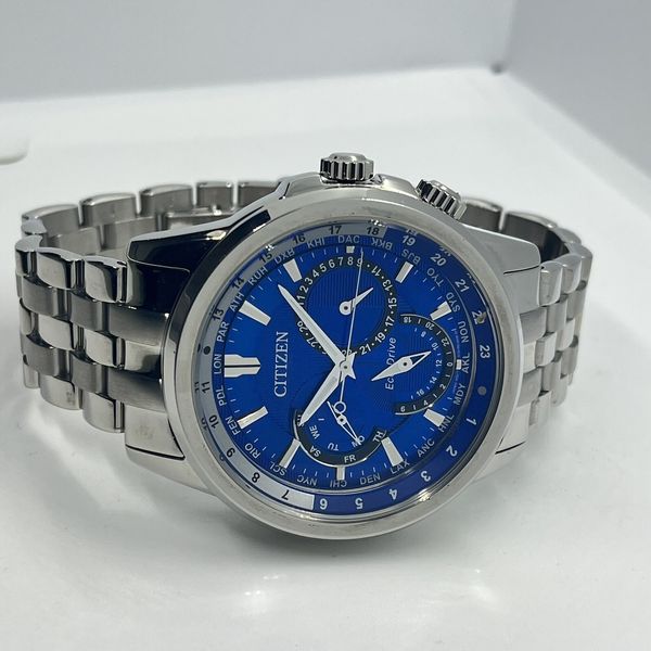 Citizen Calendrier Men's Eco-Drive World Time Blue Dial 44mm Watch ...