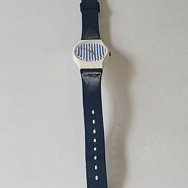 Vintage Retro Swatch Watch Swiss Stripes Women's Untested Will Require ...