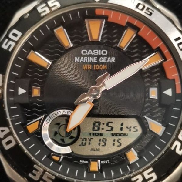 Herren-Armbanduhr CASIO Marine Gear WR 100 M (3796), AMW-710, 10 Bar ...