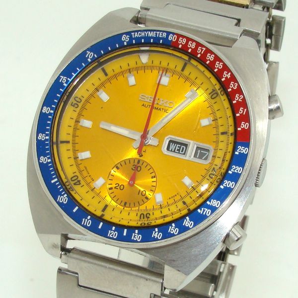 SEIKO THE POGUE 41mm AUTOMATIC DAY-DATE CHRONOGRAPH WATCH 6139-6005 C. 1976 | WatchCharts ...