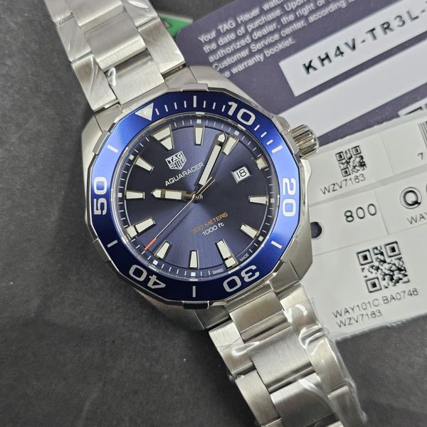 TAG Heuer Aquaracer Blue Men's Watch - WAY101C.BA0746 | WatchCharts ...