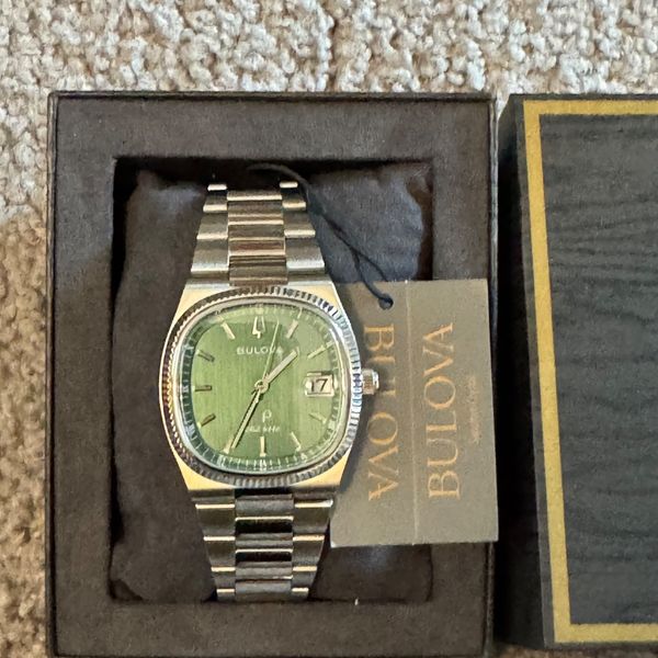 Brand New Bulova Classic Green Dial Quartz Dress Men's Watch Free 2 day ...