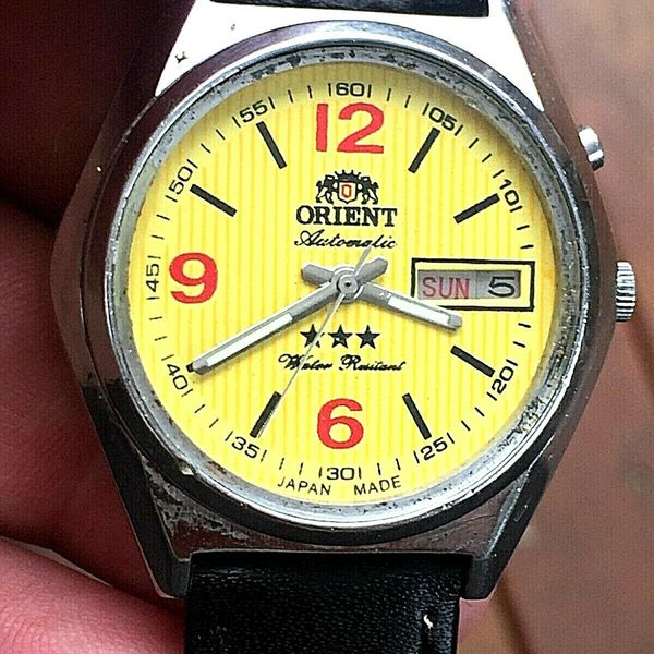 Men's 1975 VINTAGE ORIENT 21 JEWELS Cal 46943 AUTOMATIC DAY/DATE Wrist ...