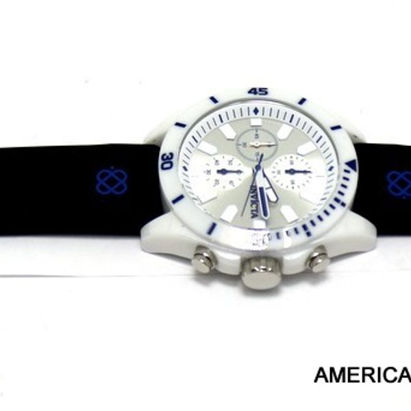 Invicta Ceramics 45mm Quartz Chronograph Silver Dial 46717 Black Strap ...