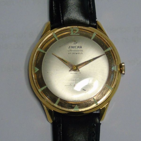 Vintage Enicar Ultrasonic Watch 17 Jewels manual wind nice dial ...