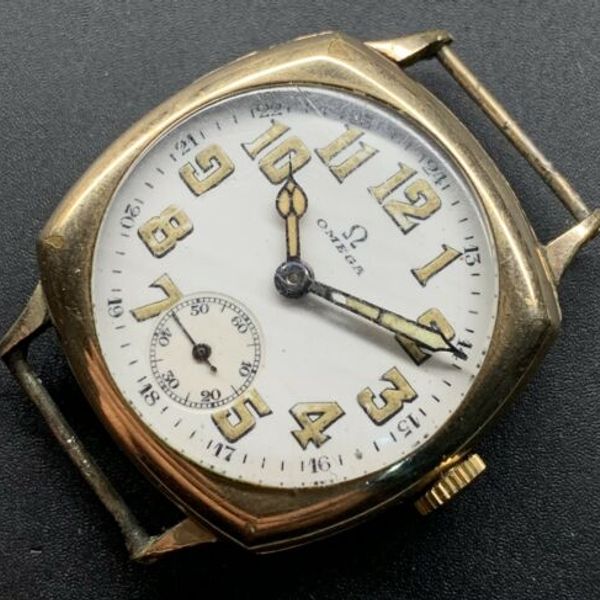 1930s Omega Time Only Enamel Radium Dial Canadian Market 26.5 Sob ...