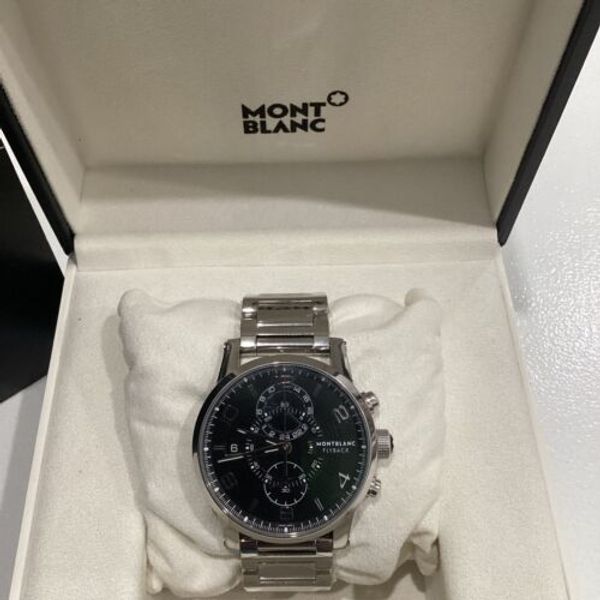 Montblanc TWIN FLY Flyback Stainless Steel Ref 7175 - Original Retail $8k + | WatchCharts ...