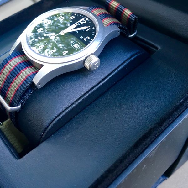 SOLD - Hamilton Khaki Hand Wind Black Dial LNIB....... | WatchCharts