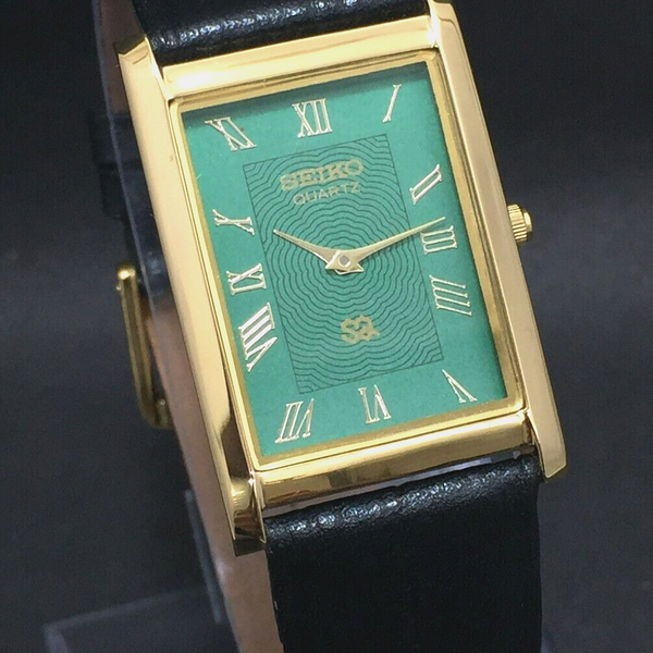 Beautiful Seiko Quartz Ultra Slim Roman Dial Gold Plated Japanese Wrist ...