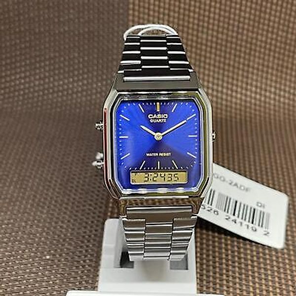 Casio AQ-230GG-2A Vintage Series Gray Ion Plated Stainless Steel Ana-Digi Watch | WatchCharts ...