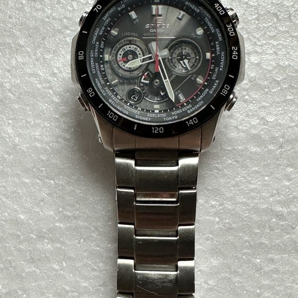 CASIO EDIFICE EQW-M1000D Radio Solar Date Analog Men's Watch ...