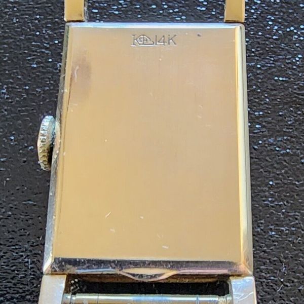 Circa 1951 Vintage Longines 9LT Tank 17J Watch In Solid 14K Gold And ...