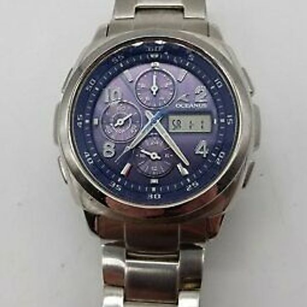 Casio Oceanus Waveceptor Atomic Timekeeping Solar OCW-510DA Runs LB088 ...