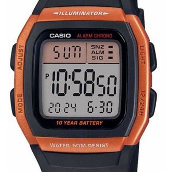 Casio Men's Illuminator Chronograph Digital Watch, W96H-4A2KC, Black ...
