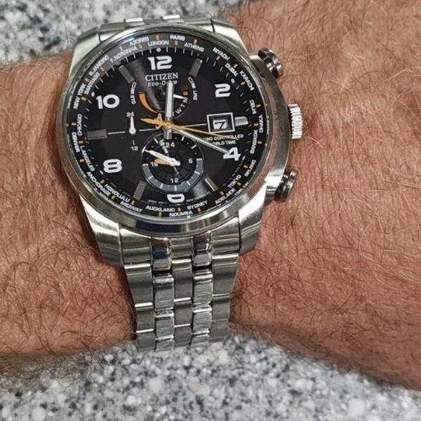 CITIZEN Eco-Drive WORLD TIME A-T Men's WATCH 200M Diver H820-S087104 ...