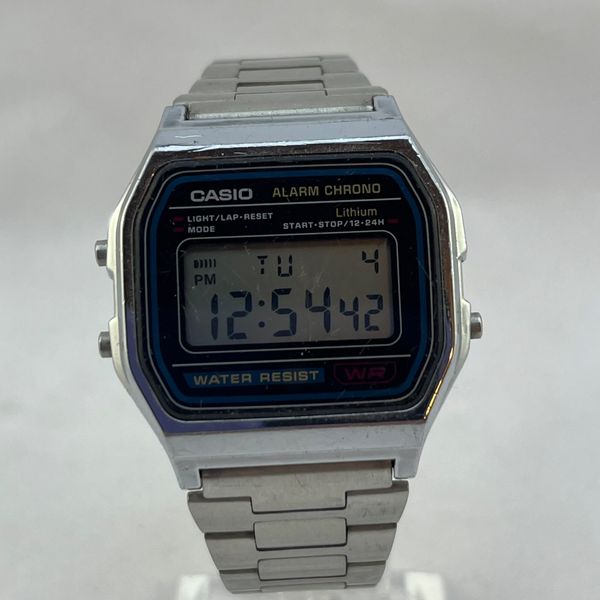 Casio Alarm Chronograph Water Resist Menâ s Watch 593 A158W - Working ...