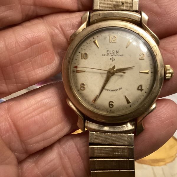 Vintage Elgin Self Winding Shockmaster 10k Gold Filled Men's Watch ...