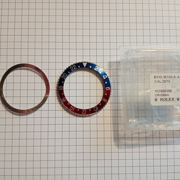FS Original Rolex 1675 bezel insert set pepsi | WatchCharts