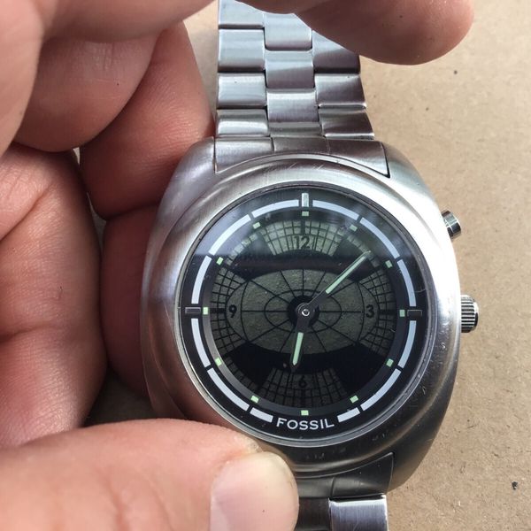 RARE y2k FOSSIL Big Tic BG-2026 Geometric Alien UFO Animated 3D Mesh New Battery | WatchCharts ...