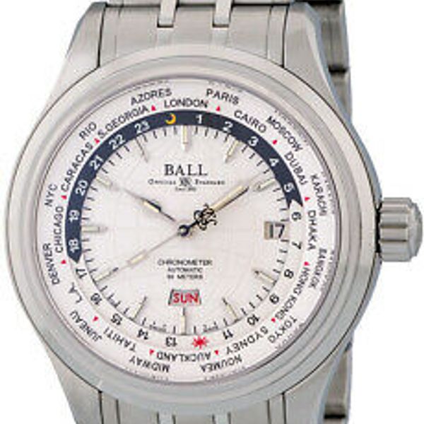 Ball Trainmaster Worldtime Automatic Steel Mens Watch Day/Date GM2020D ...