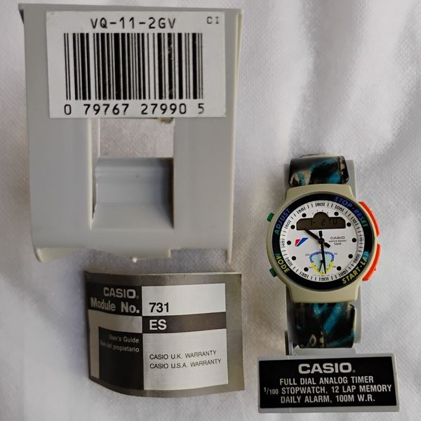 *Mint* NEW OLD STOCK 1991 Casio VQ-11 Module 731 Multicolor Analog ...