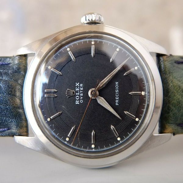 Vintage 1950's ROLEX OYSTER PRECISION Ref.6082 Cal.710 SS 33mm MANUAL ...