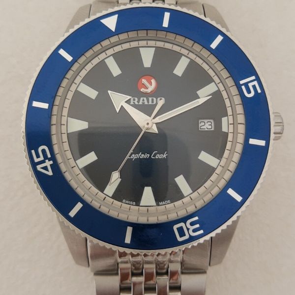 Rado Captain Cook Blue Dial Automatic Men's Watch | WatchCharts Marketplace