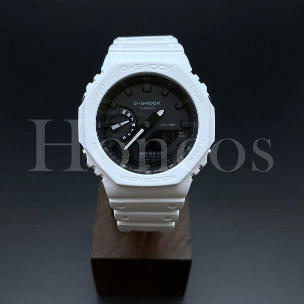 Custom Casioak GA2100-7A Casio G-Shock Frosted Gold Waffle WHT Dial S ...