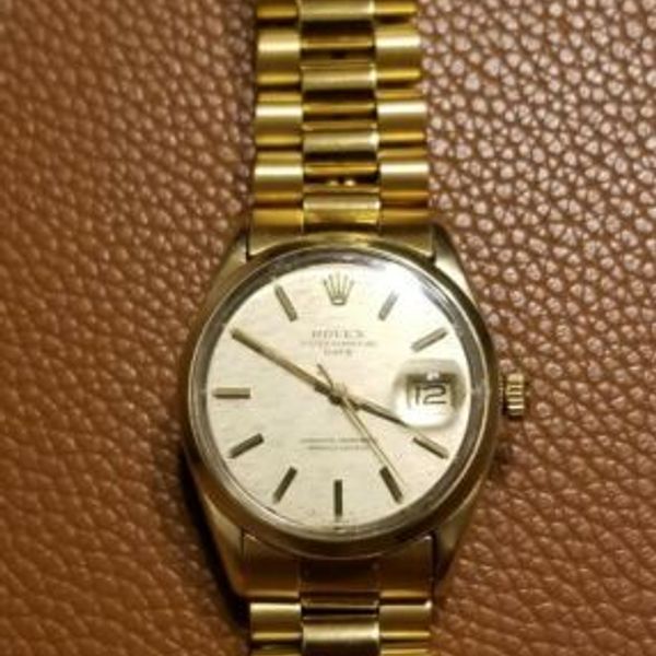 1971 Rolex OP Gold Shell 1550 Rare Gold Mosaic Dial Original Box and ...